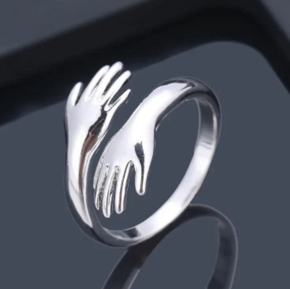 Jewelry | New Silver Hugging Hand Wrap Style Ring Trendy Tiktok Gifts ...